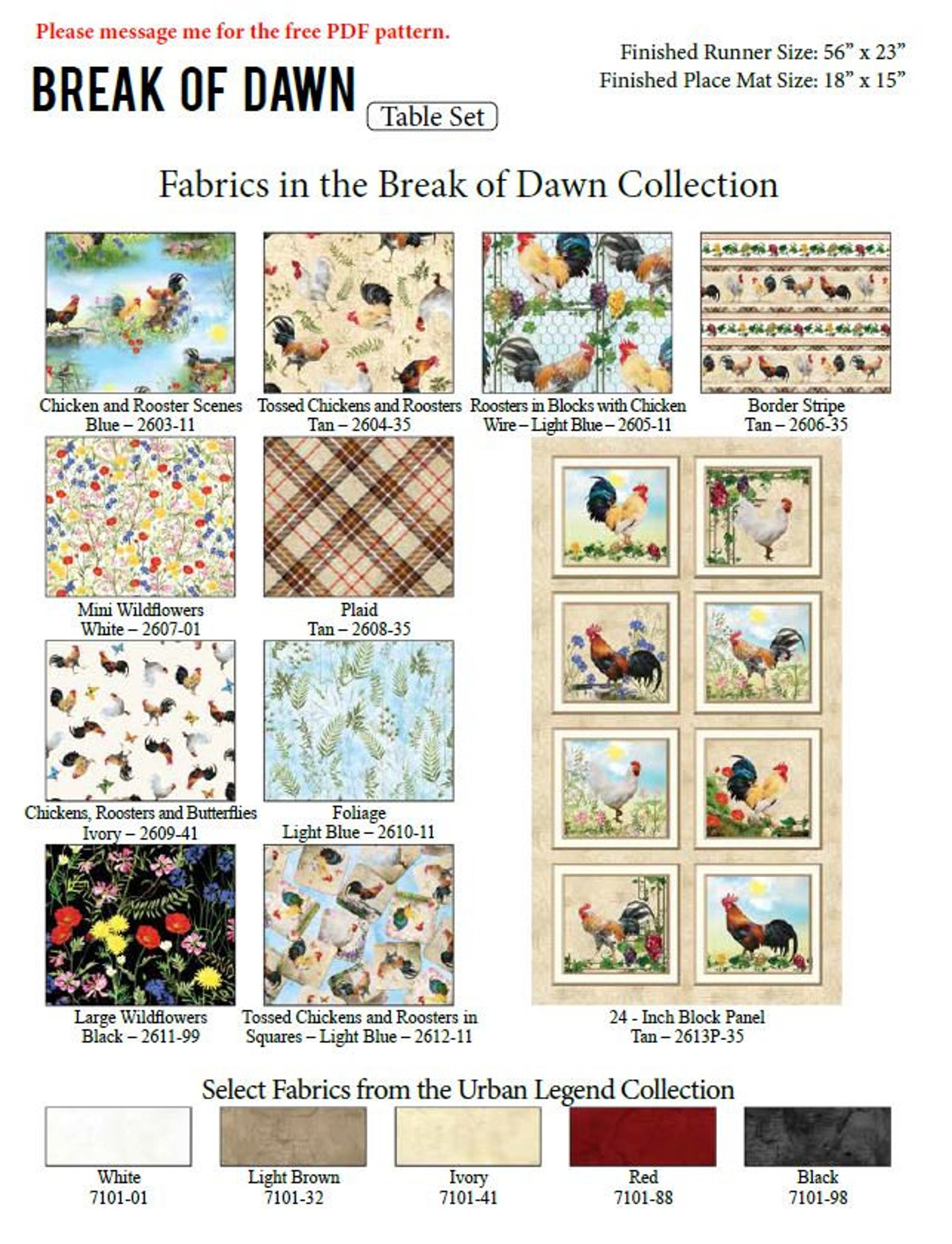 Break of Dawn Chickens, Roosters, and Butterflies Blank Quilting 2609 ...