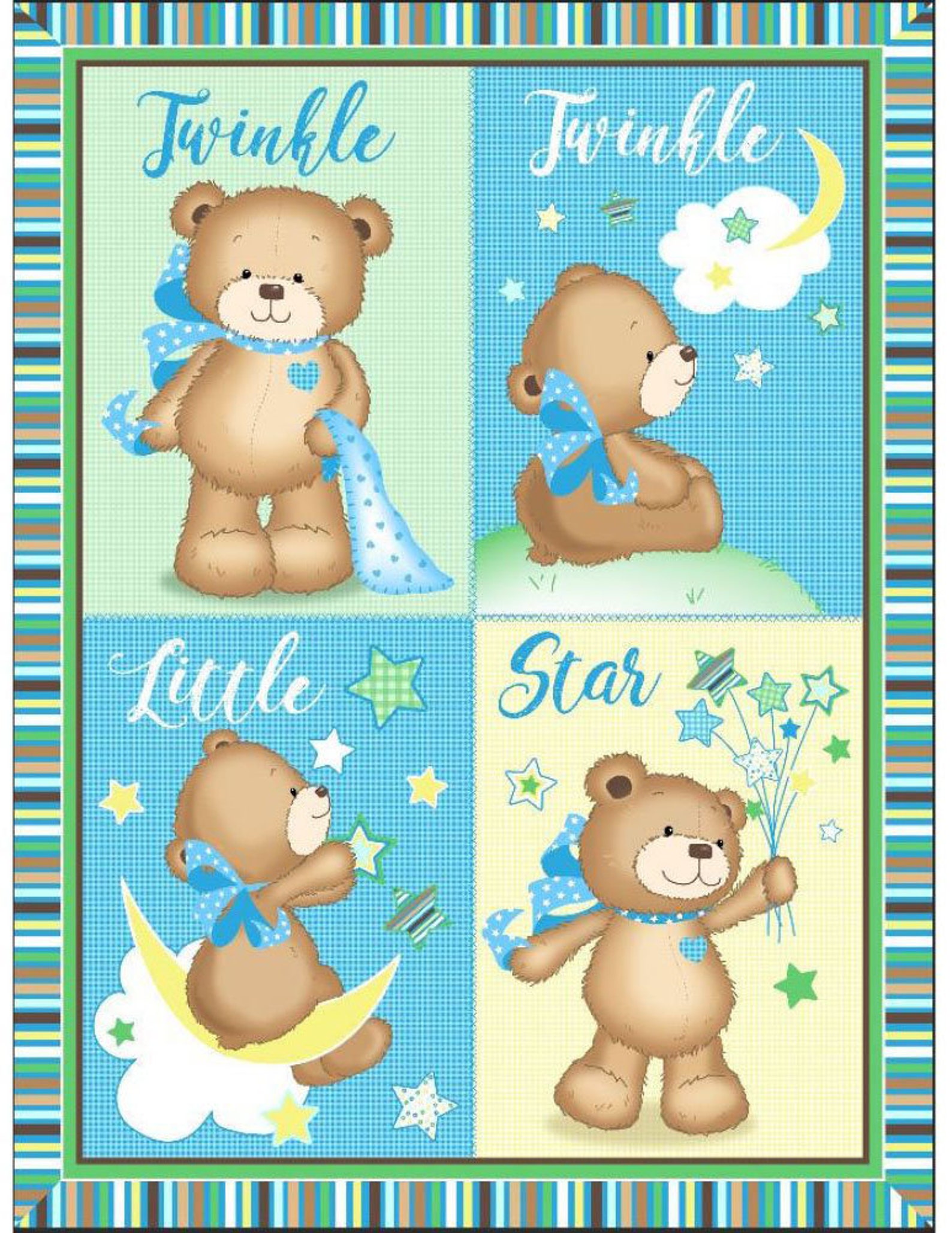 Baby Panel Baby Quilt Baby Blanket Baby Shower Gift by MDG 36" X 45 ...