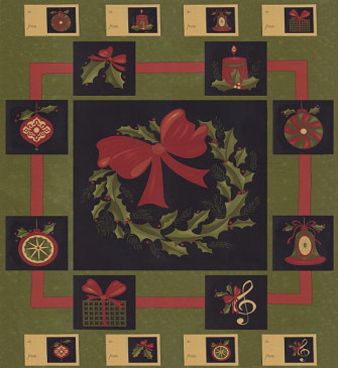 Moda Delightful December 17870 11 Panel by Sandy Gervais 100% Cotton ...