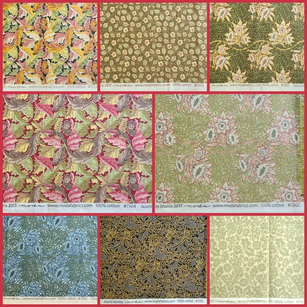 Moda William Morris Fabric - Etsy