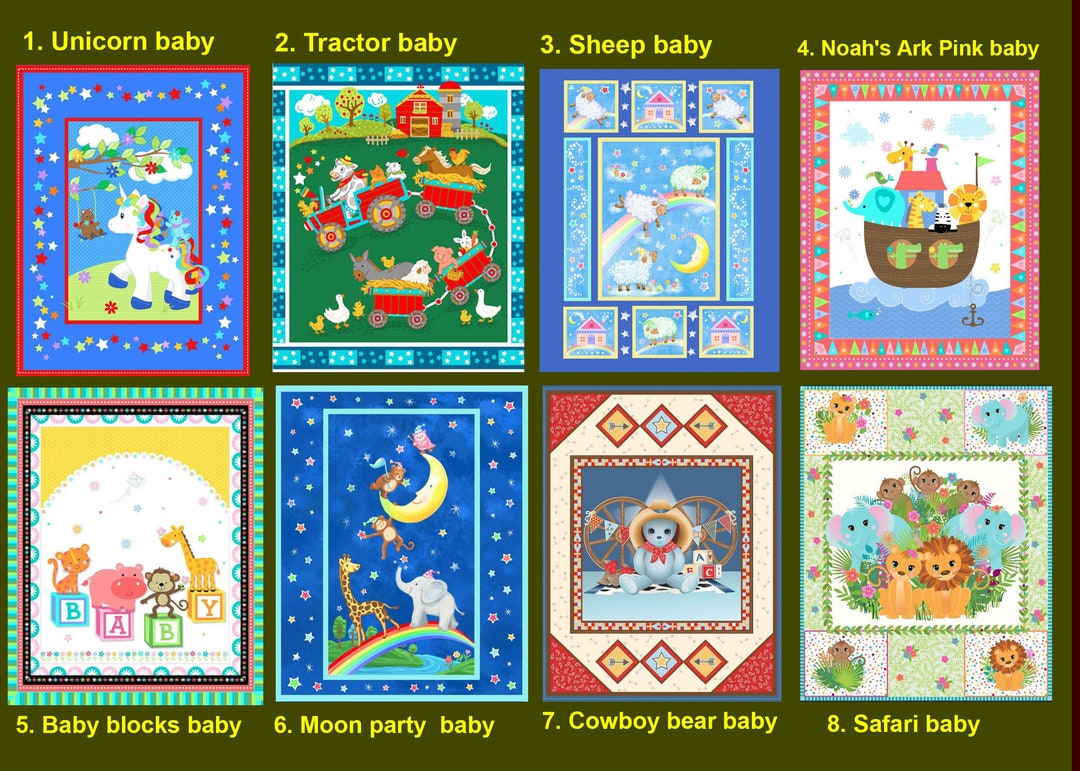 Baby Panel Baby Quilt Baby Blanket Baby Shower Gift by MDG 36" X 45 ...