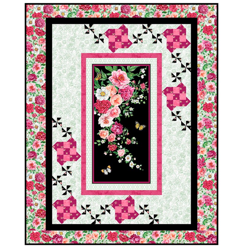 Northcott Blush Collection by Michel Design Works Border Stripe SP25616 ...