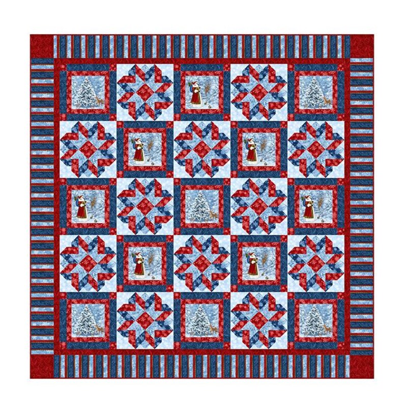 Northcott St. Nicholas Border Stripe DP28214-44 Christmas Fabric 100% ...
