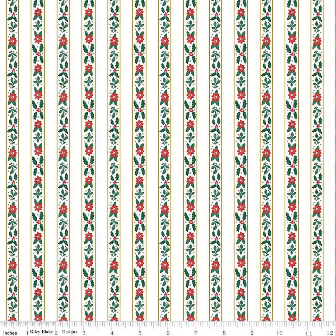 A Pear-fect Christmas French Stripe White C14973-WHITE by Cayla Naylor ...