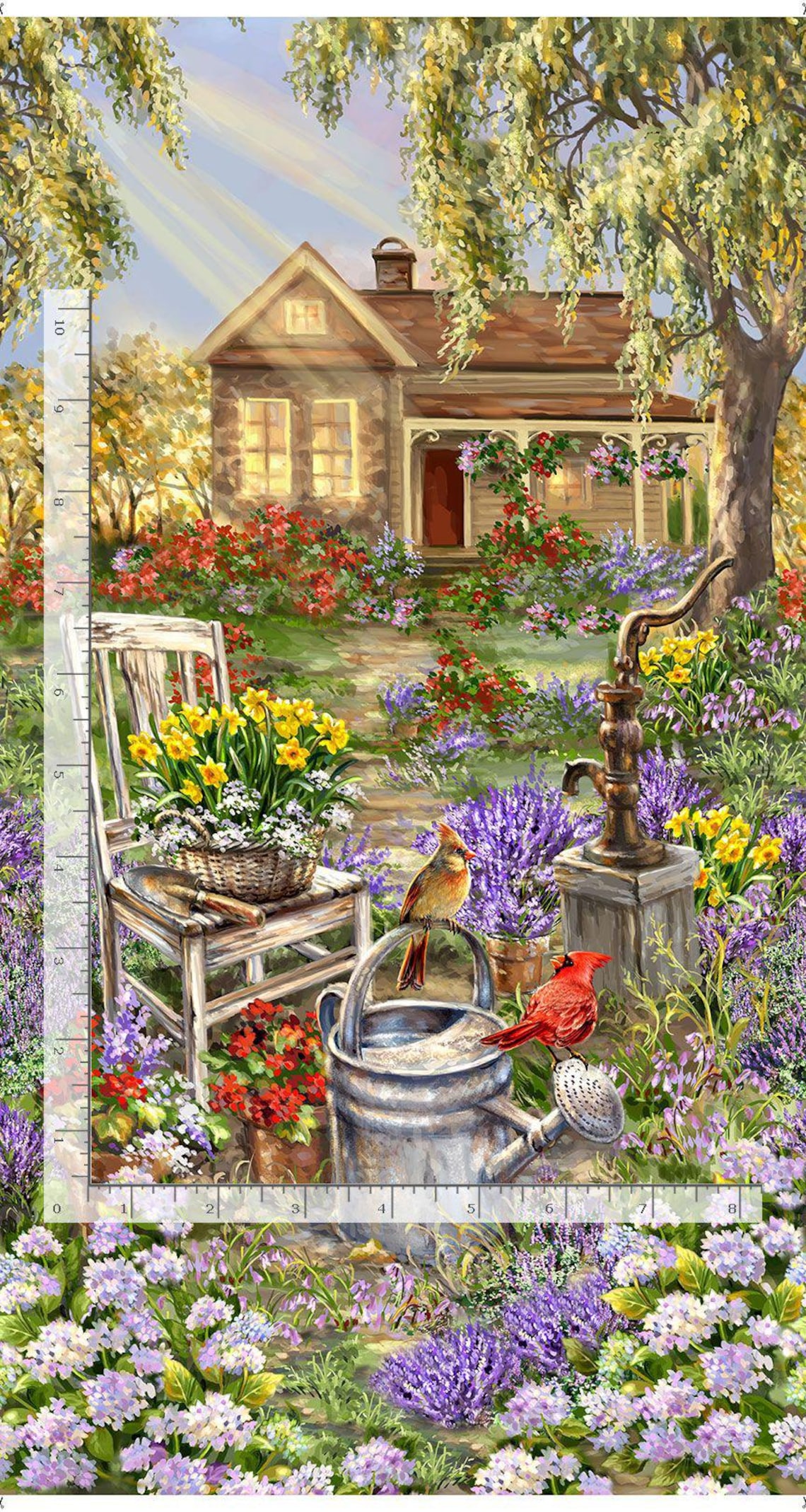Timeless Treasures Spring Song Panel 24" PANELDG-CD3197 MULTI 100% ...