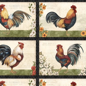 Garden Gate Roosters Multi Placemat Panel 24"x42" # 39810-194 by Susan ...