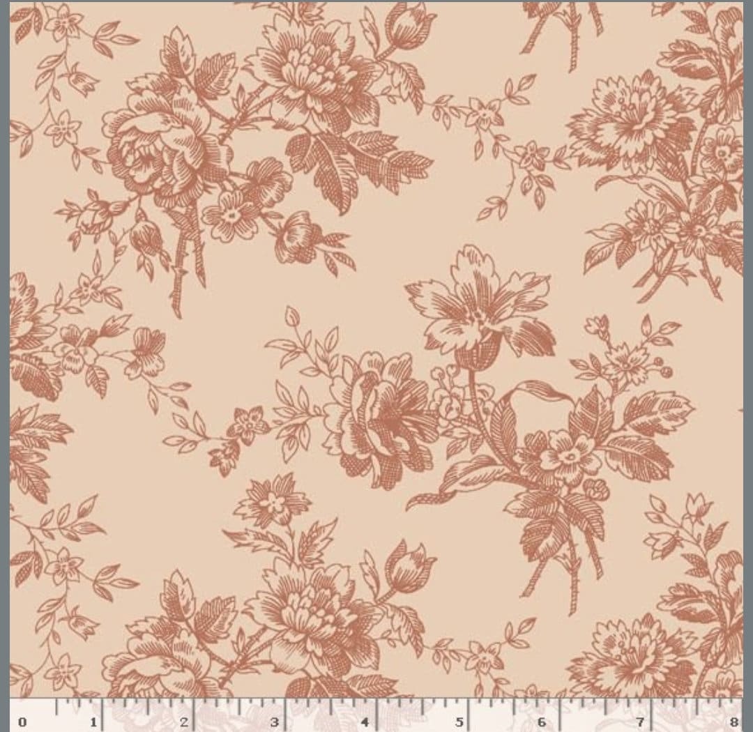 Marcella Toile R1505 LT Rose From Marcus Fabrics 100% Quilting Cotton ...