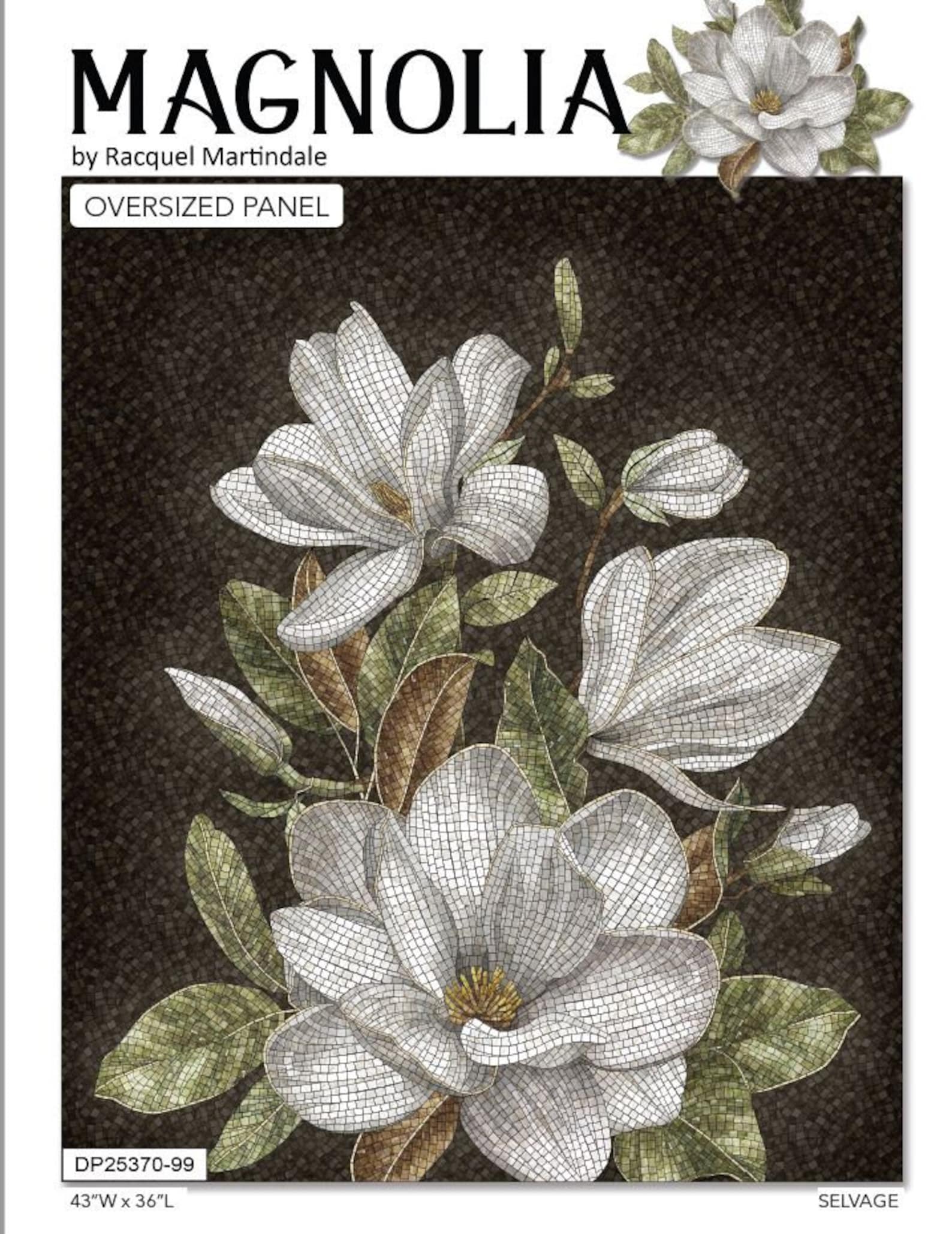 Northcott Magnolia Mosaic Digital DP25372-91 100% Cotton Fabric - Etsy