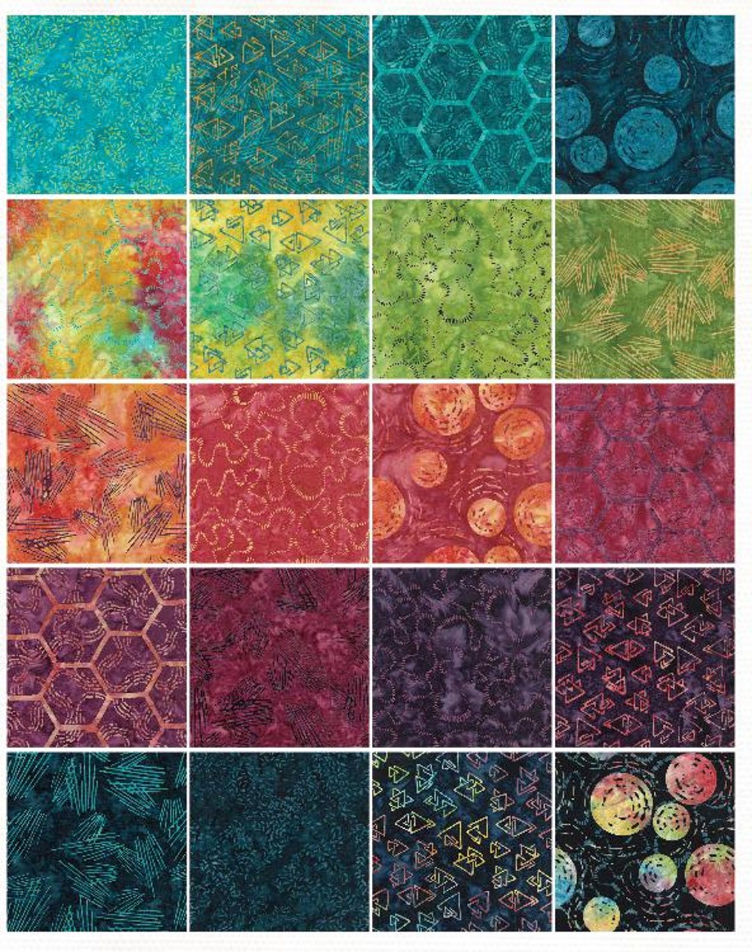 Island Batik Chromatic-st-st 10″ Squares Layer Cake 42 Pcs Precut 20 ...
