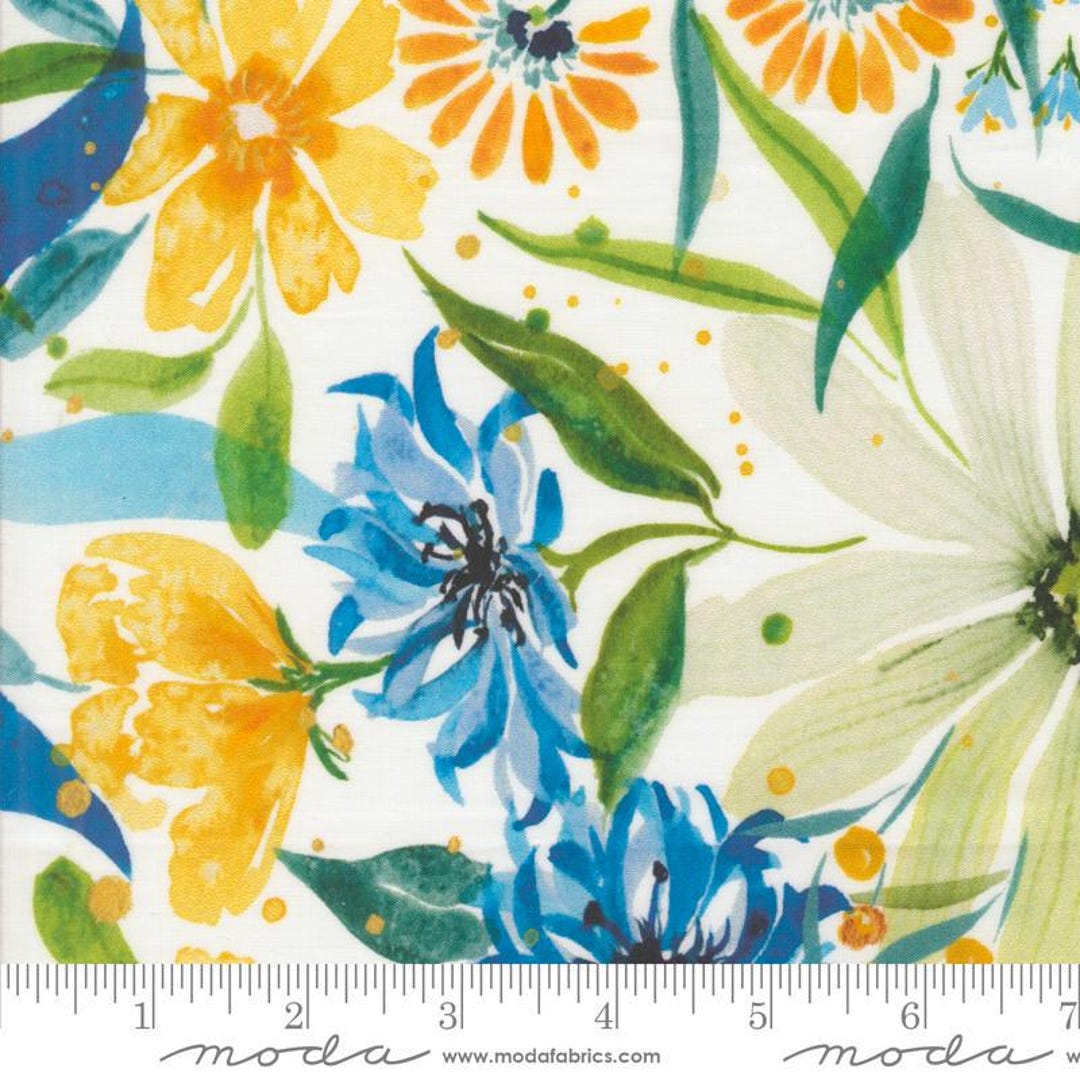 Moda Fabrics 108" Sunshine Blue Skies Cloud 108020 11 Quilt Backing 100 ...