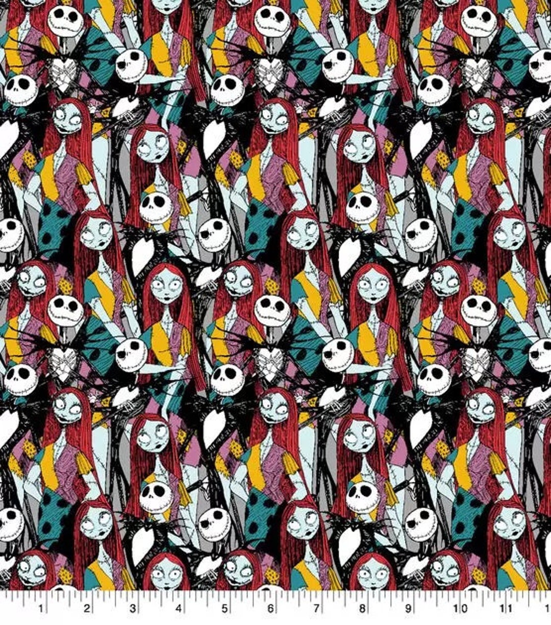 Disney Nightmare Before Christmas Sally and Jack Packed Cotton - Etsy