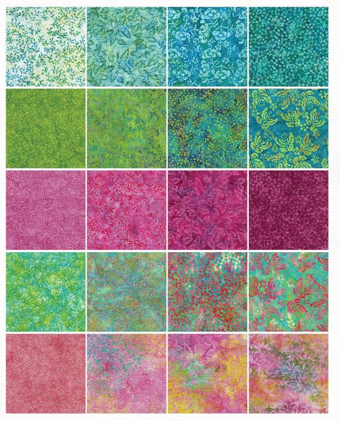 Island Batik Pin Dot Floral-sp 2.5″ Strips Jelly Roll Precut 40 Pieces ...