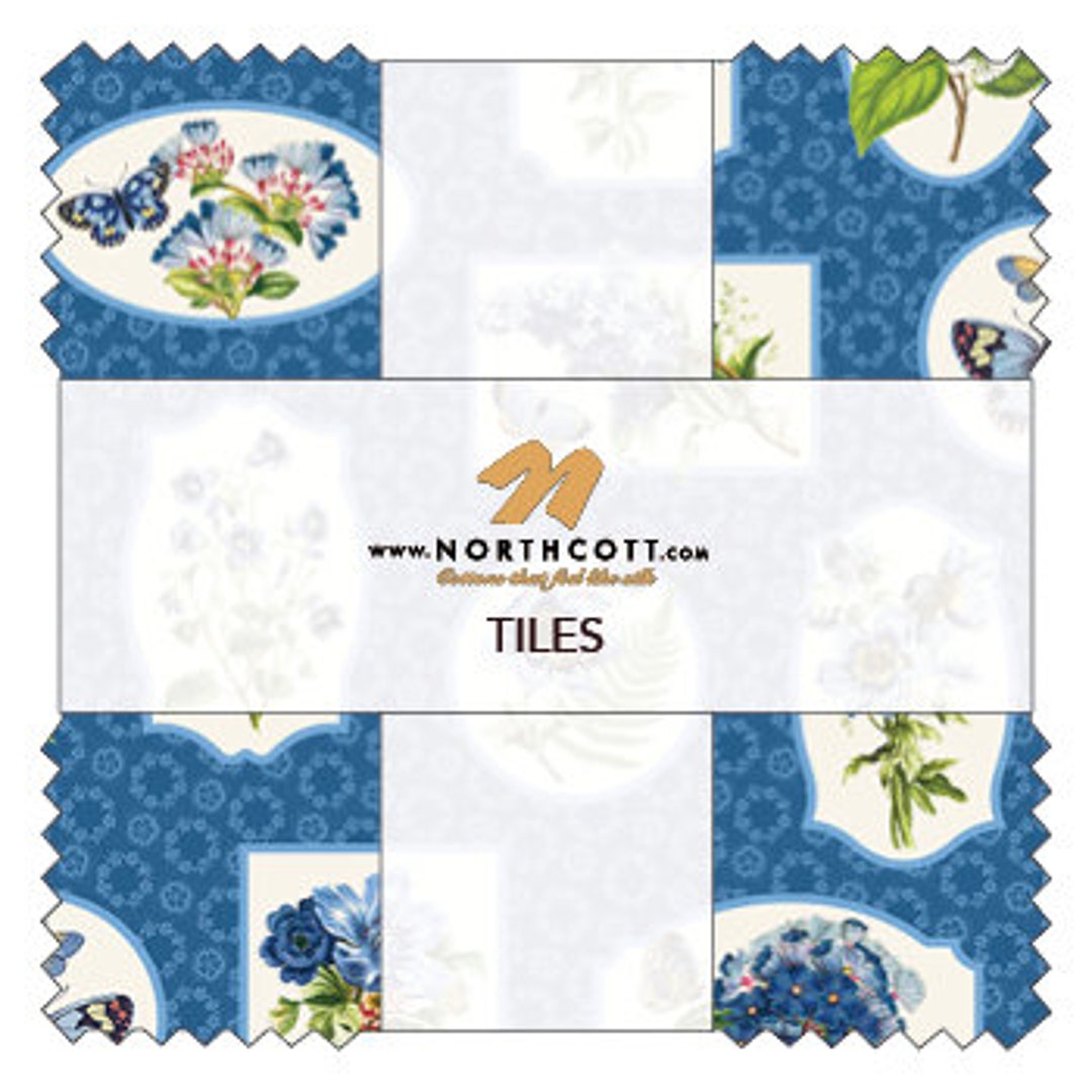Northcott Something Blue-tiles42 Piece 10” X 10” Squares Layer Cake 100 ...