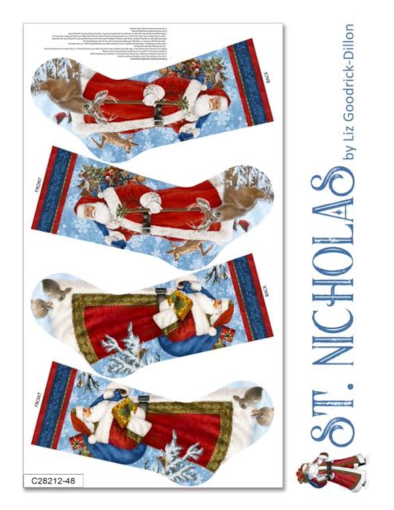 Northcott St. Nicholas Border Stripe DP28214-44 Christmas Fabric 100% ...