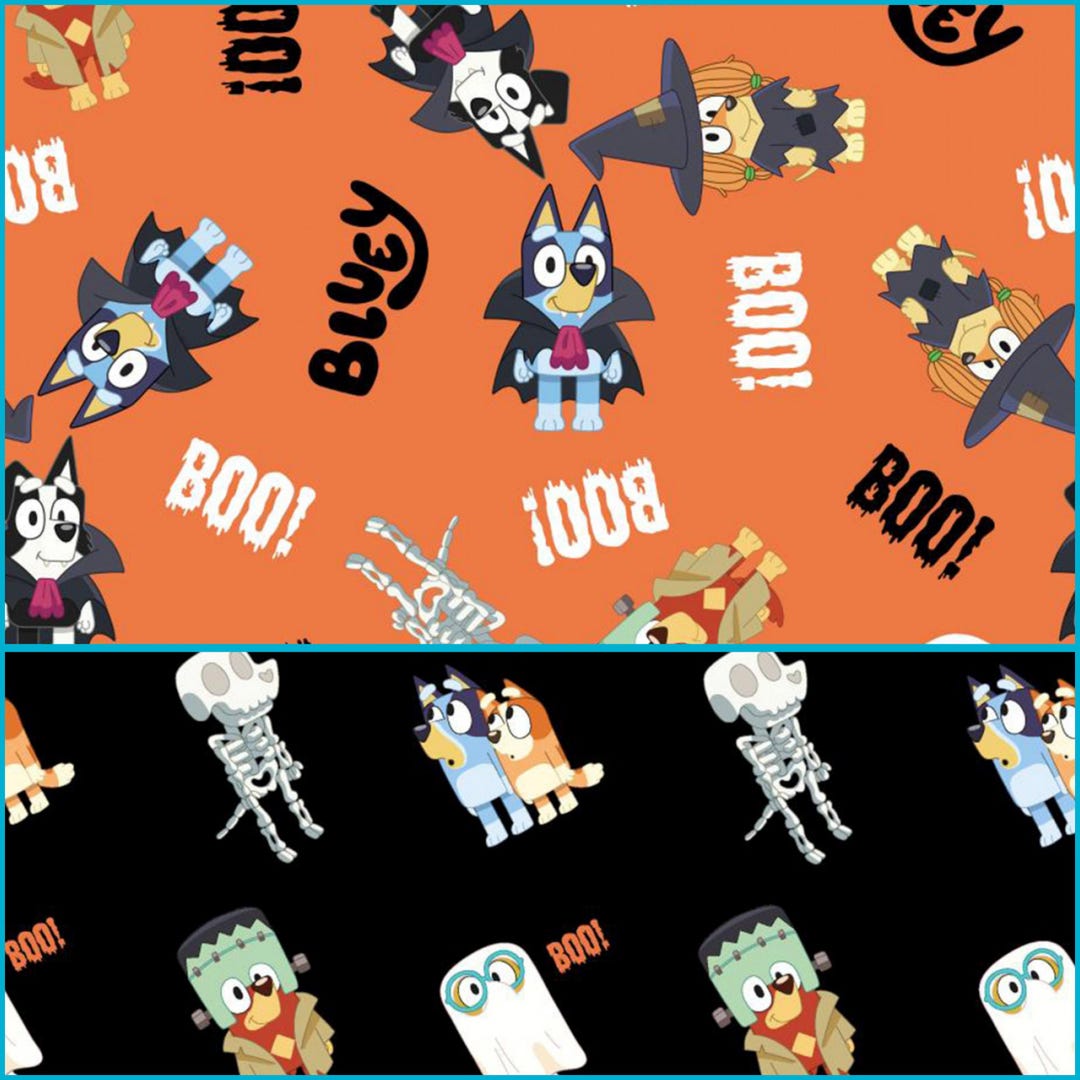 New! Springs Creative Bluey Halloween Orange Boo Skeleton Boo by BBC ...