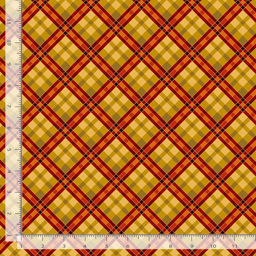 Harvest Plaid Metallic Fabric From Timeless Treasures CM2107 Thankful ...