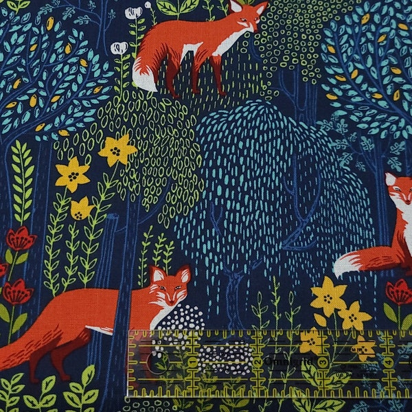 Fox Print Fabric - Etsy