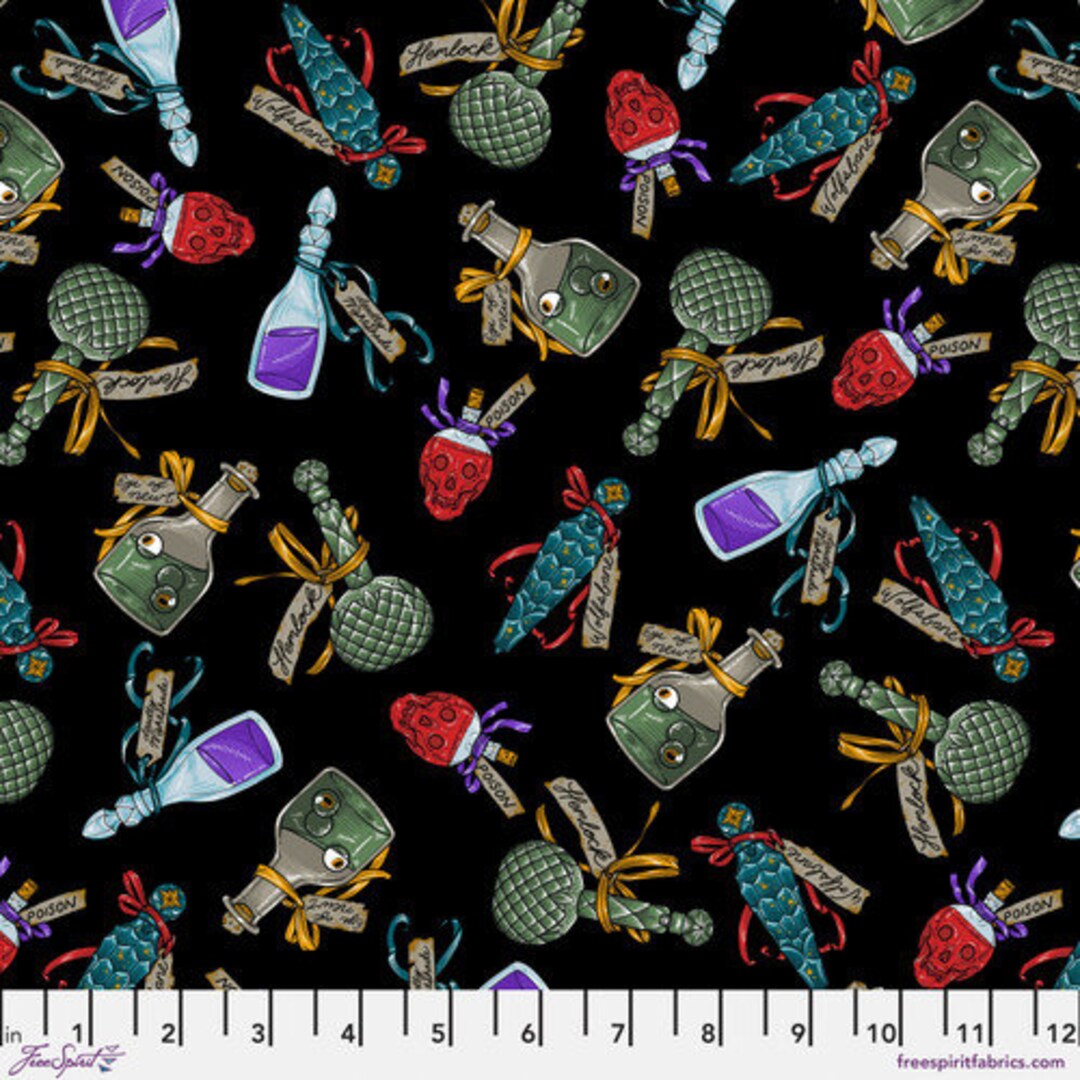Poison Bottles - Multi || Storybook Halloween From Free Spirit ...