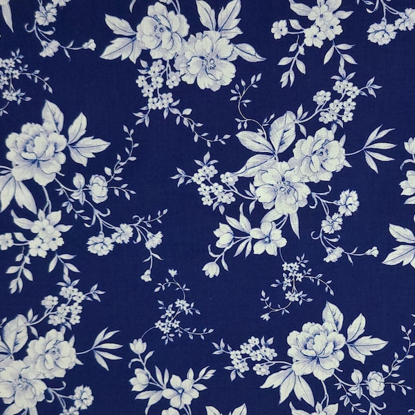 Porcelain Print Fabric - Etsy