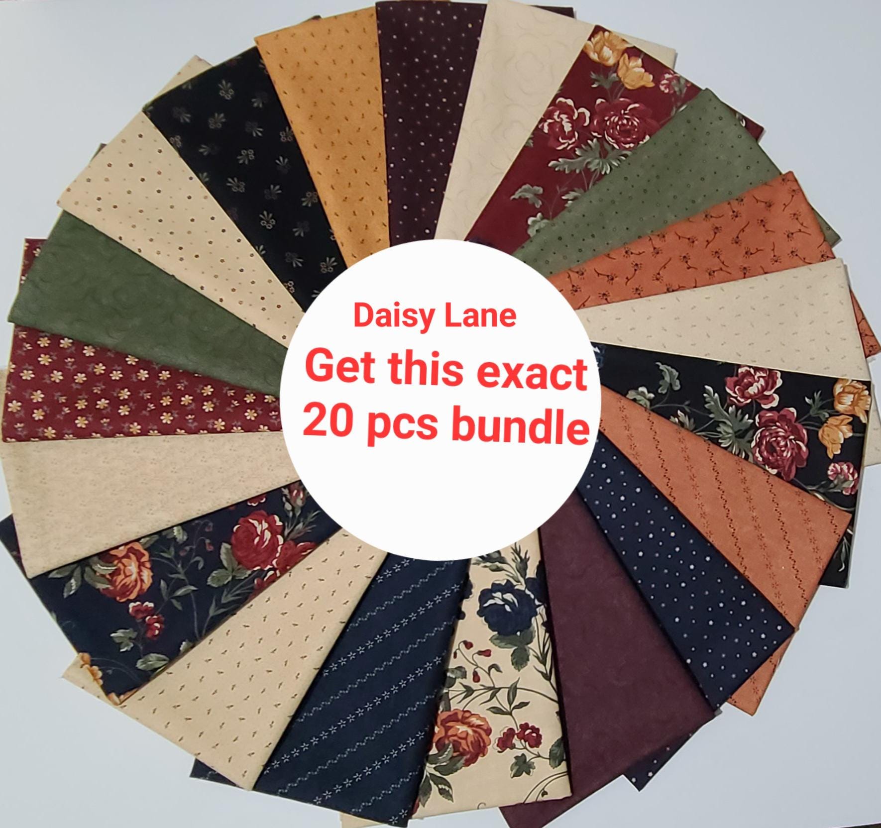 Kansas Troubles Daisy Lane Fat Quarter Bundles 40 Pcs 9760AB and 20/15 ...