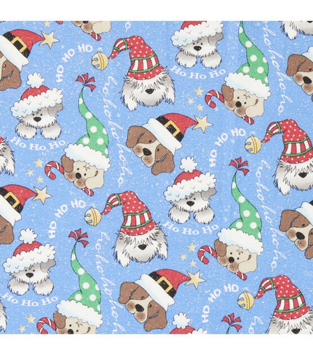Fabric Traditions Glitter Dogs Christmas Cotton Fabric 100% Cotton ...