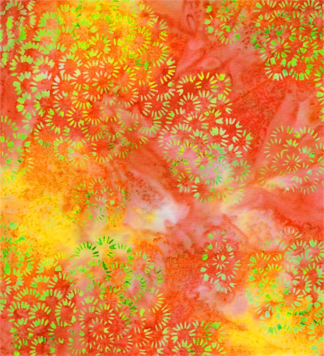 Batik Textiles 4922 Earth, Wind, & Fire Collection Mini Flower Clusters ...