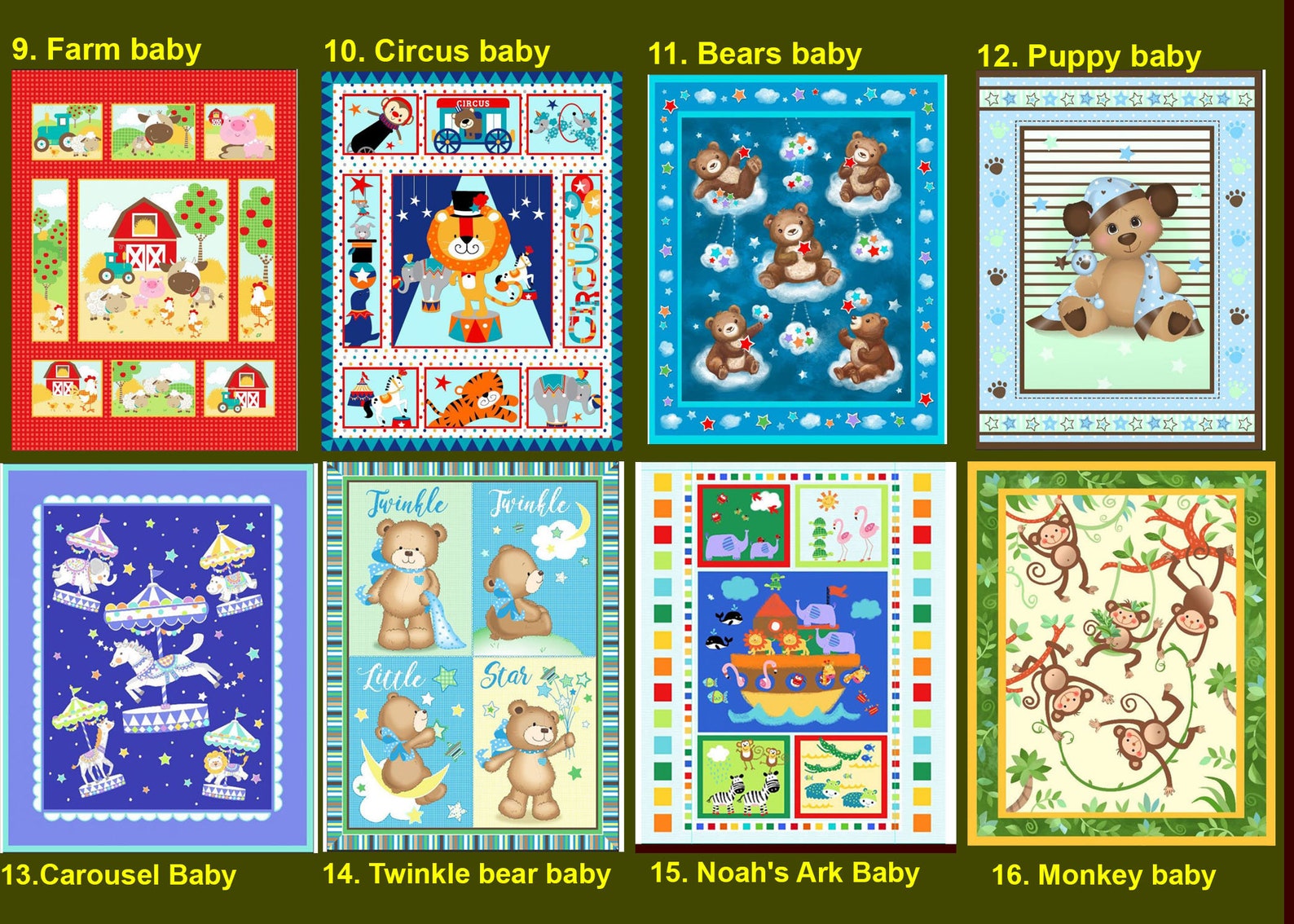 Baby Panel Baby Quilt Baby Blanket Baby Shower Gift by MDG 36" X 45 ...