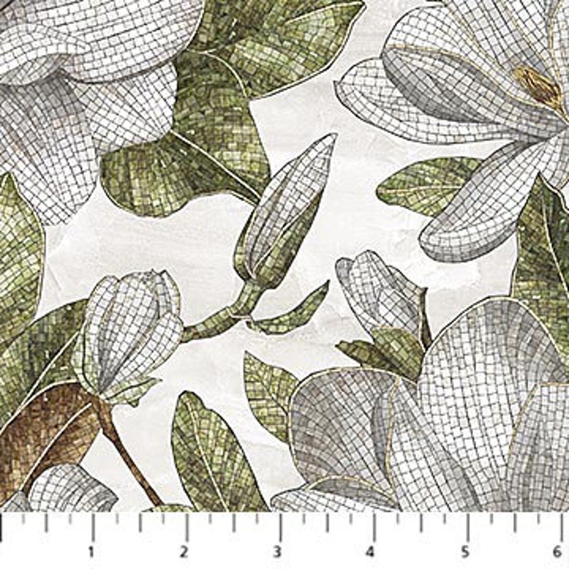 Northcott Magnolia Mosaic Digital DP25372-91 100% Cotton Fabric - Etsy
