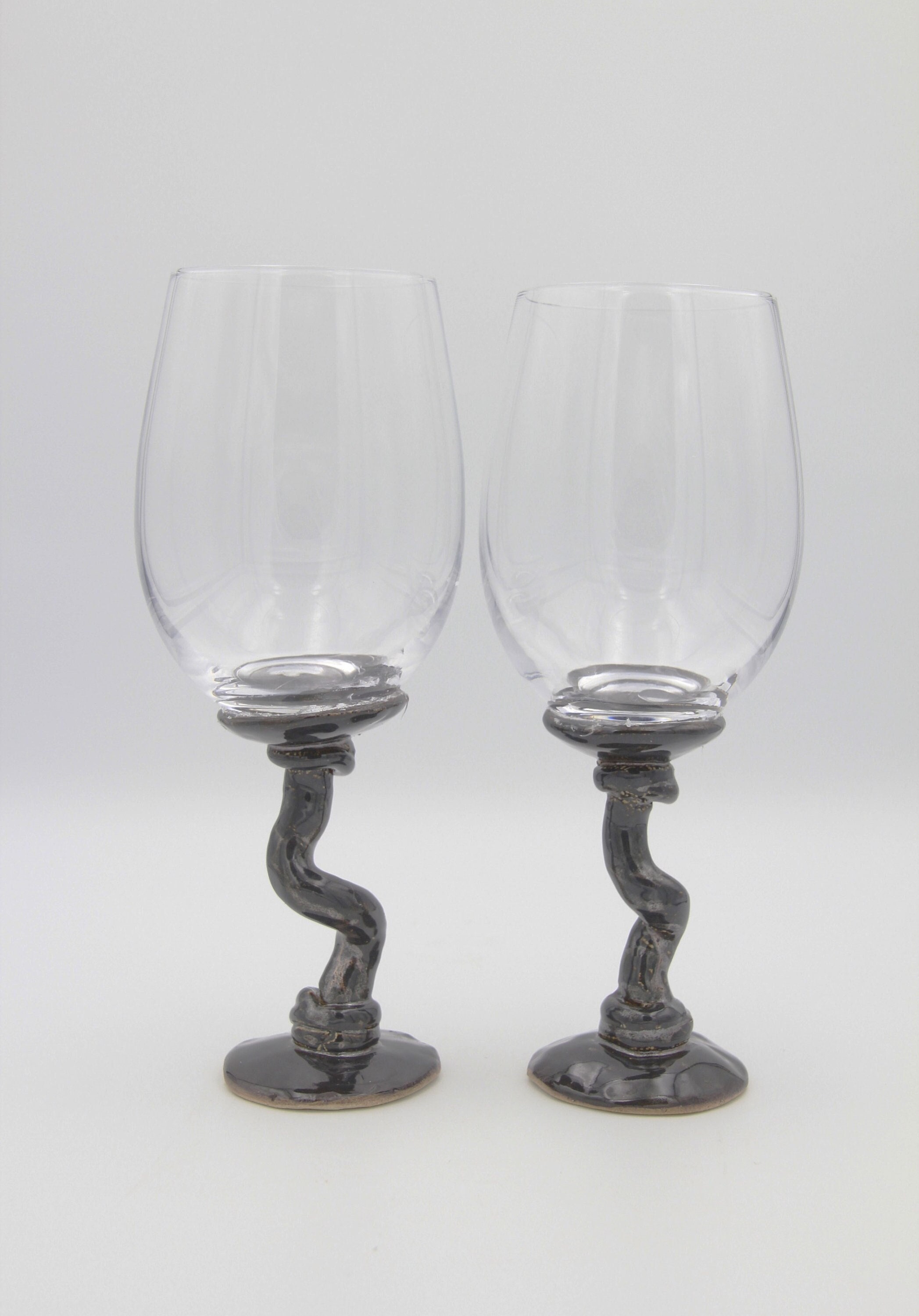 Large Drink Goblets With Ceramic Stem - Etsy