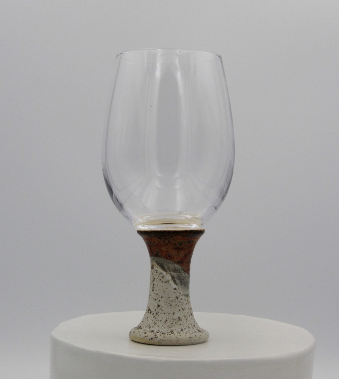 Drink Goblet With Ceramic Stem and Crystal Glass - Etsy