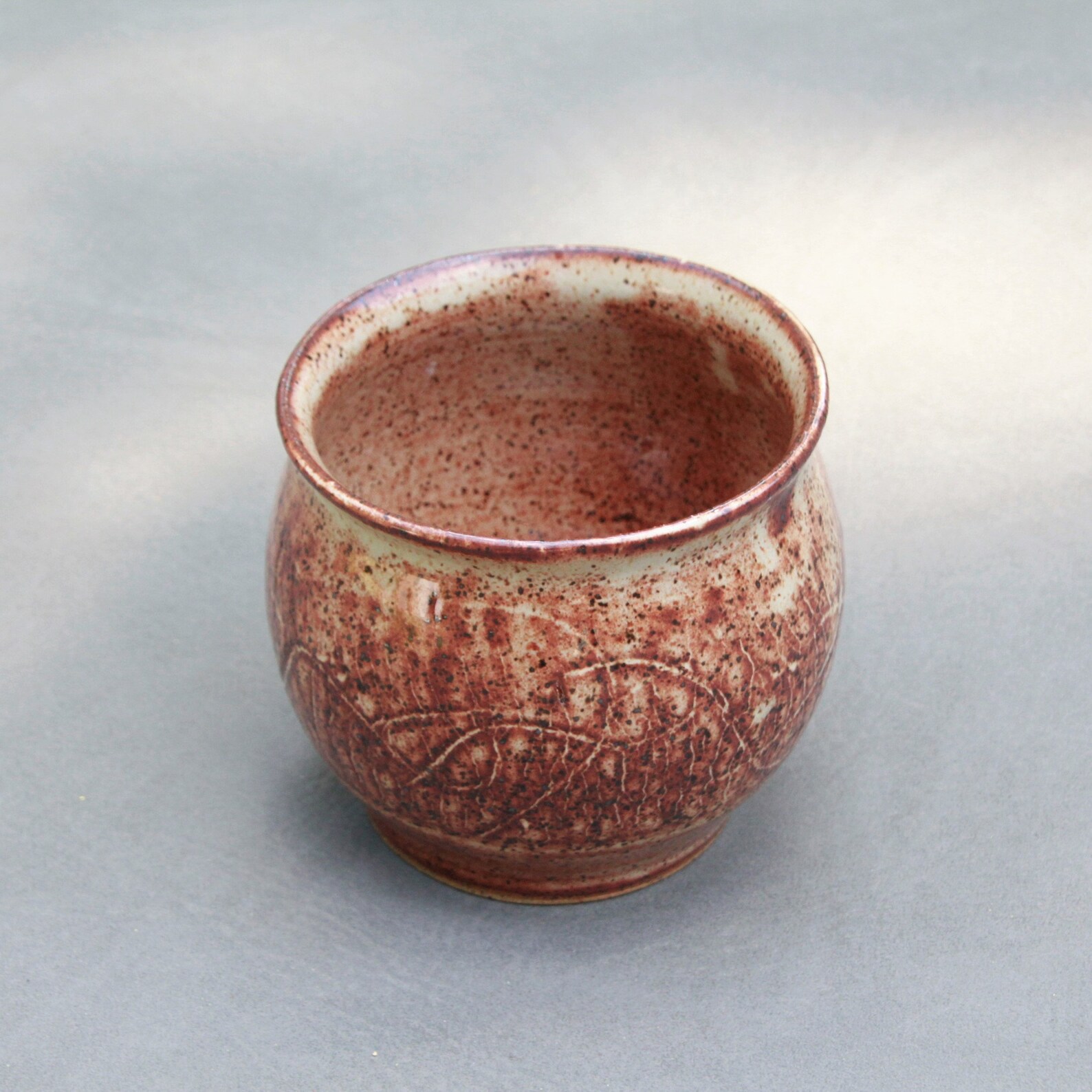 Ceramic Cream Rust Bowl Planter Wine Chiller - Etsy