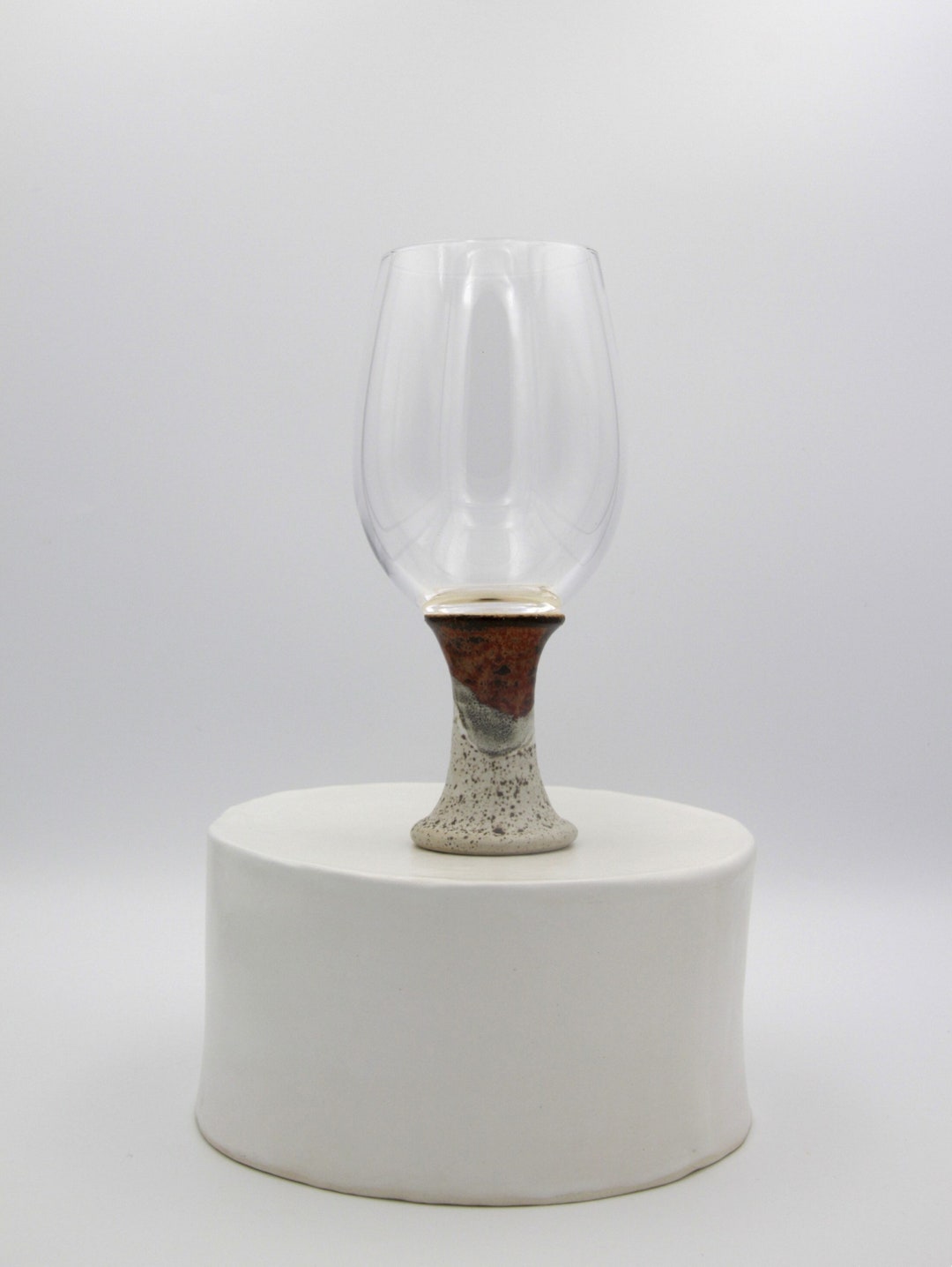 Drink Goblet With Ceramic Stem and Crystal Glass - Etsy