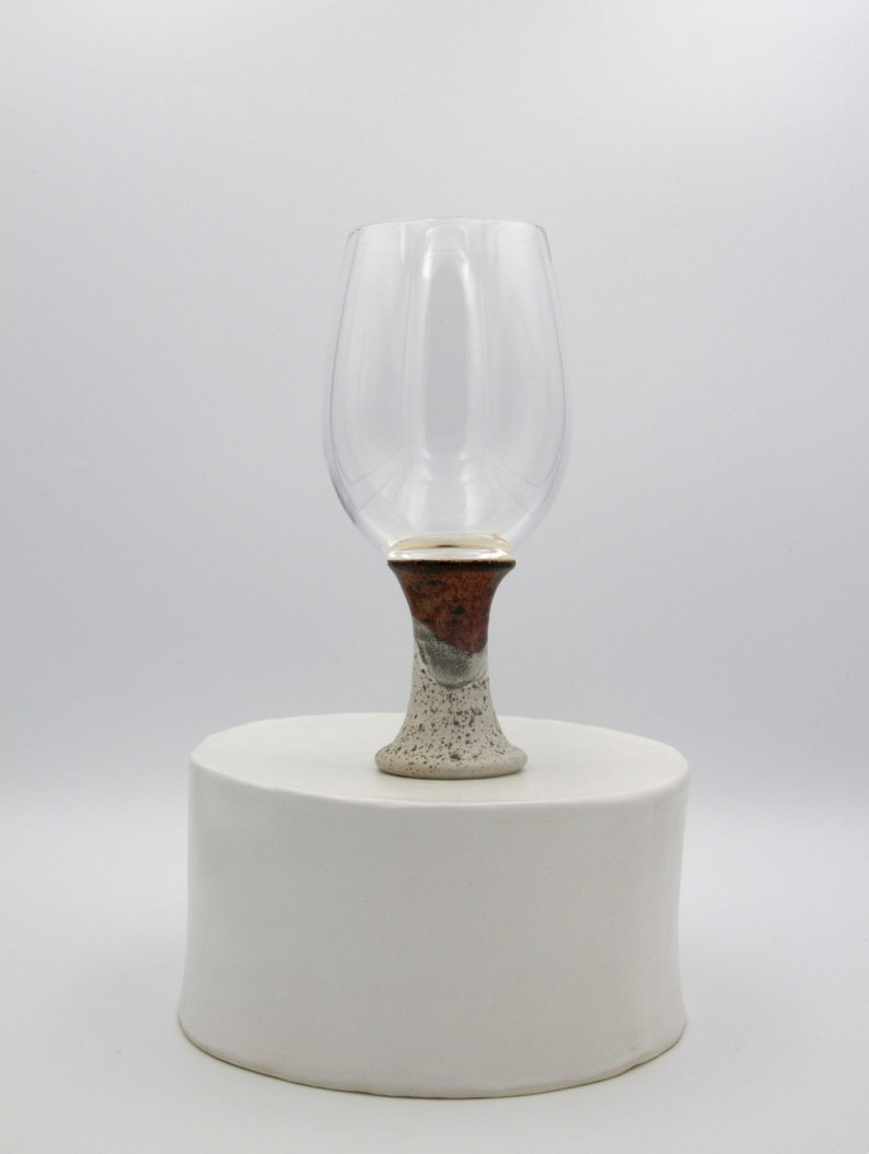 Drink Goblet With Ceramic Stem and Crystal Glass - Etsy
