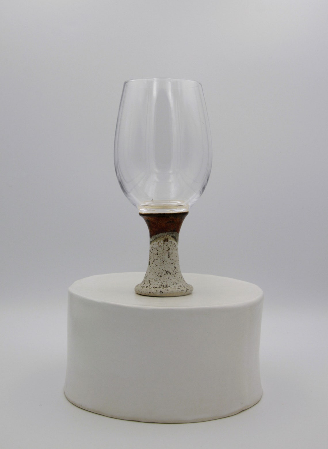 Drink Goblet With Ceramic Stem and Crystal Glass - Etsy