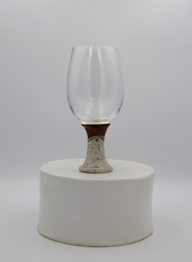 Drink Goblet With Ceramic Stem and Crystal Glass - Etsy