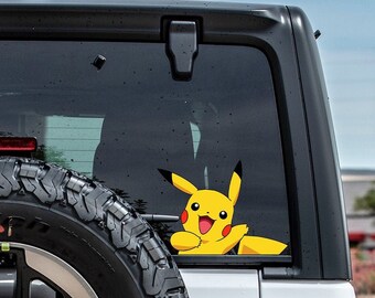 Pikachu Car Decal | Etsy