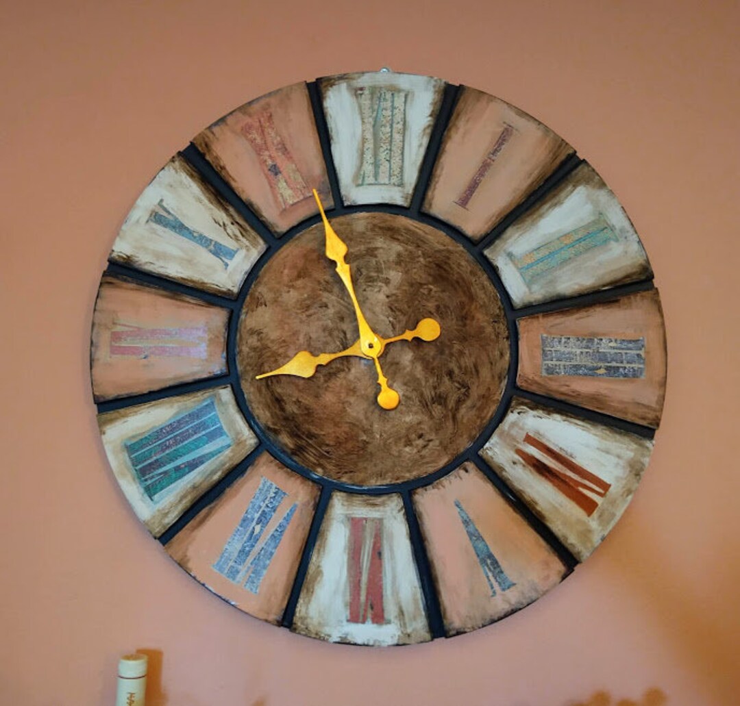 Large Pink Vintage Clock - Etsy