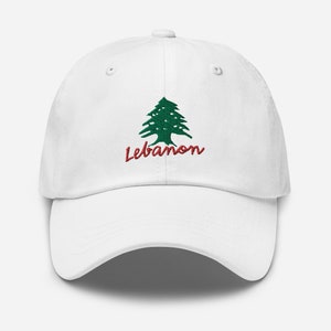 Lebanon Name Baseball Cap, Lebanese Cedar Tree Custom Embroidered ...