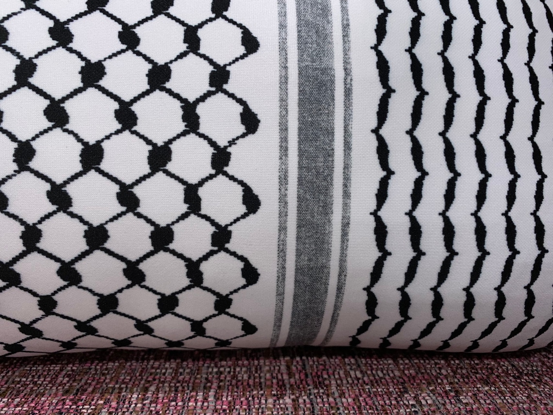 Palestinian Arabic Kufiya Pattern Customized Throw Pillow - Etsy