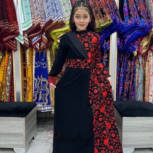 Malak Tatreez Girls Eid Dress, Palestinian Jordanian Embroidery Art ...