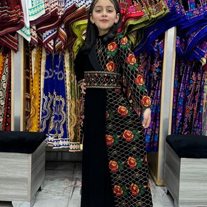 Malak Tatreez Girls Eid Dress, Palestinian Jordanian Embroidery Art ...