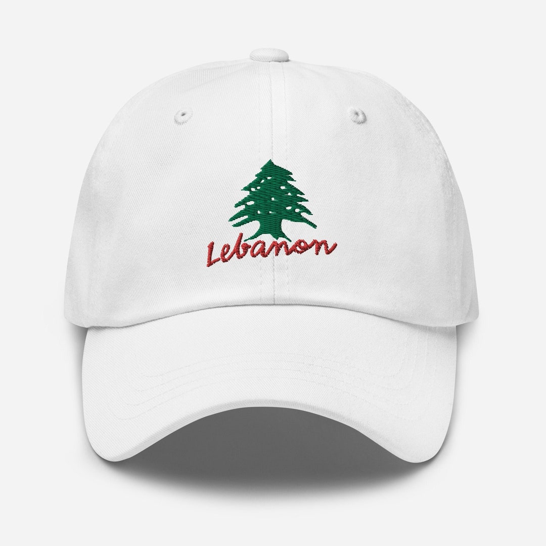 Lebanon Name Baseball Cap, Lebanese Cedar Tree Custom Embroidered ...