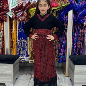 Malak Tatreez Girls Eid Dress, Palestinian Jordanian Embroidery Art ...