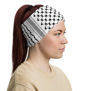 Palestinian Arabic Kufiya Personalized Neck Gaiter, Traditional Hatta ...