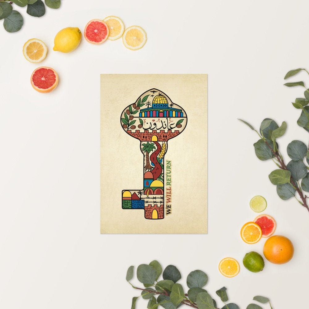 Palestinian Key of Return Personalized Matt Poster Palestine - Etsy UK
