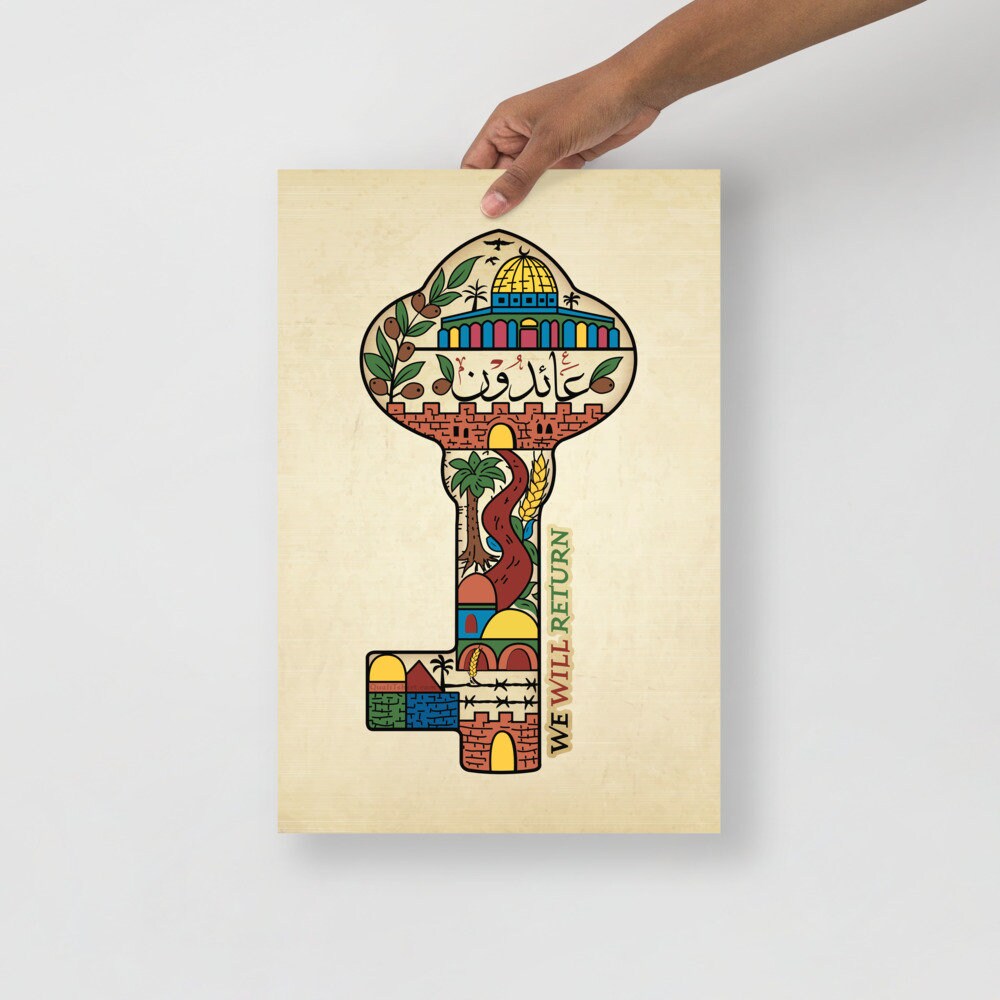 Palestinian Key of Return Personalized Matt Poster Palestine | Etsy