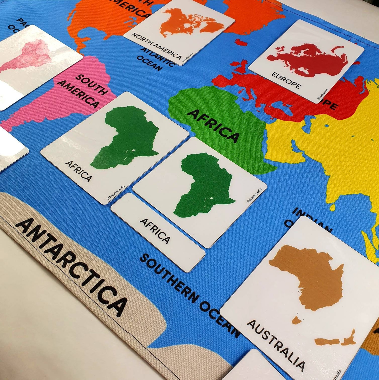Montessori World Continents Map Montessori World Map for | Etsy
