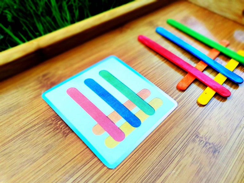 Popsicle patterns Toddler activities Matching game Busy | Etsy
