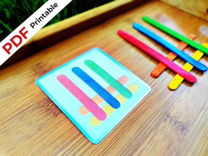 Popsicle Patterns Toddler Activities Matching Game Busy - Etsy