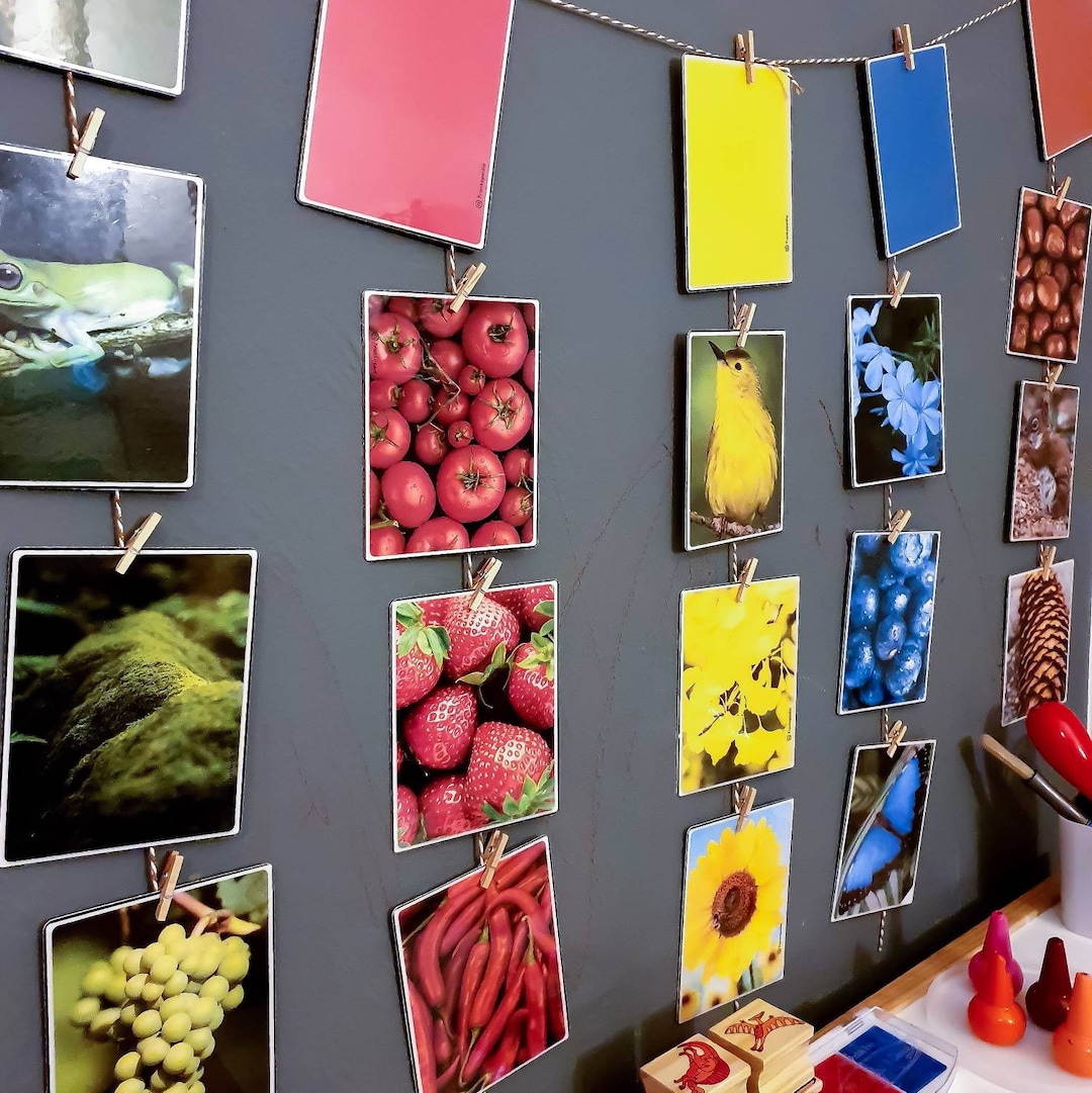 Tarjetas de colores de la naturaleza para combinar Aprendizaje de ...